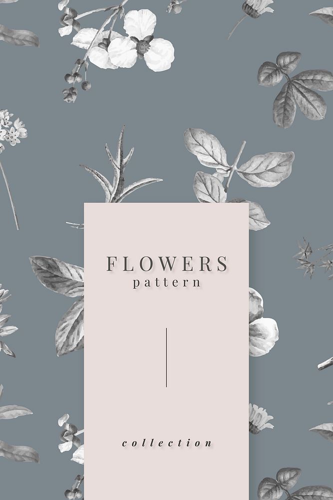 Blooming flowers pattern vector collection | Premium Vector - rawpixel