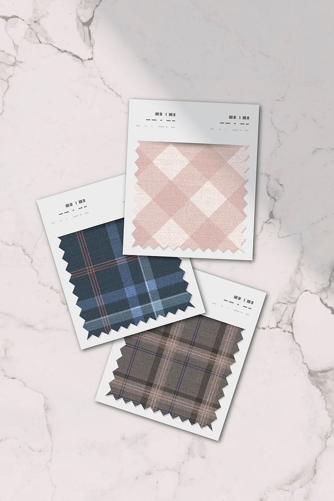 Plaid pattern fabric sample swatch | Premium Vector - rawpixel