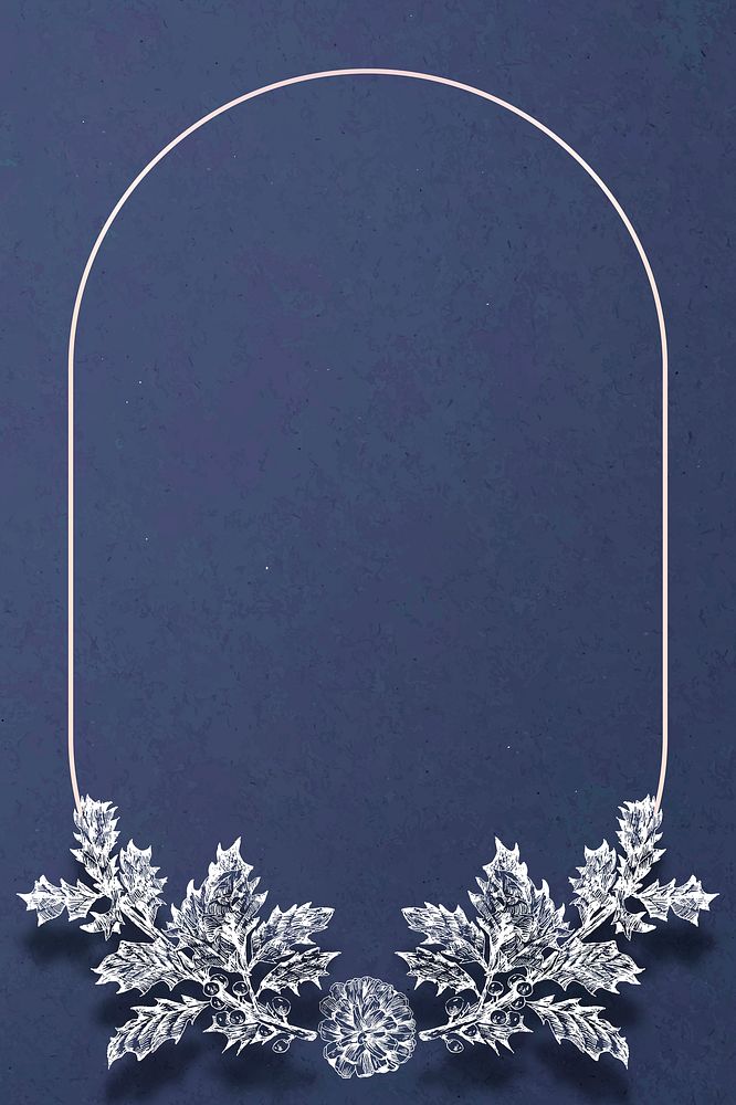 White oval winter frame vector | Premium Vector - rawpixel