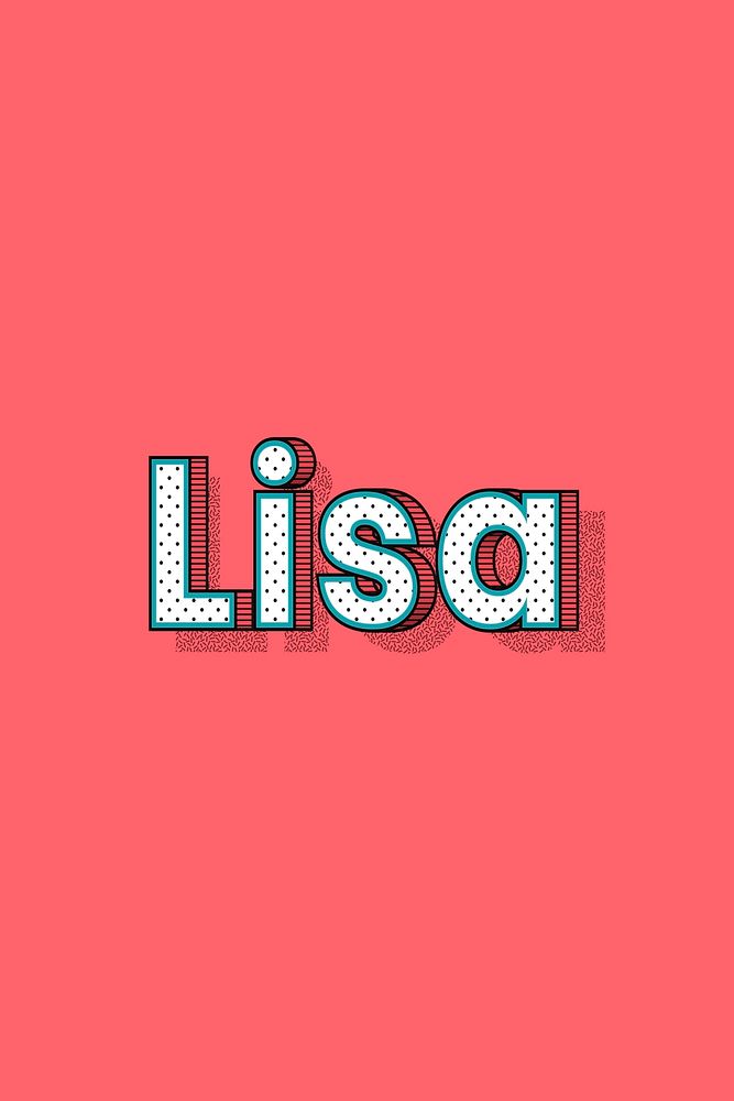 Lisa name halftone vector word | Free Photo - rawpixel