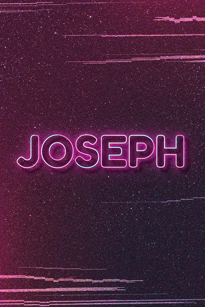 Joseph word art vector neon | Free Photo - rawpixel
