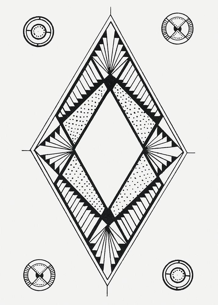 Vintage diamond shape ornament art | Premium PSD - rawpixel