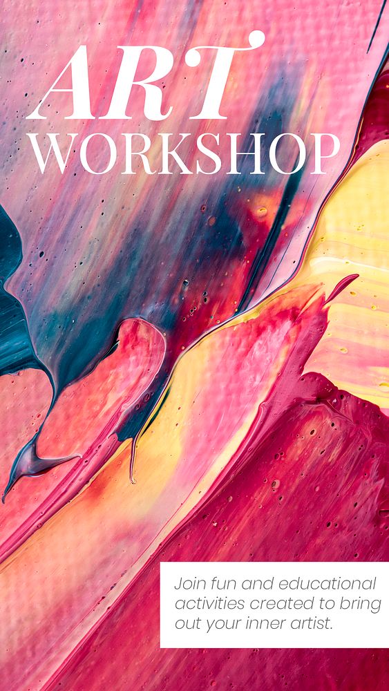 Acrylic paint art template psd | Premium PSD Template - rawpixel