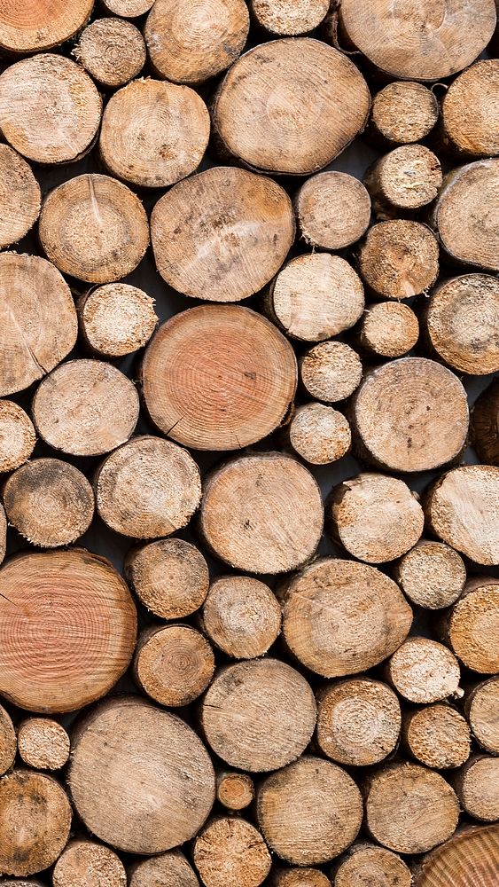 Wood log pattern iPhone wallpaper, | Free Photo - rawpixel