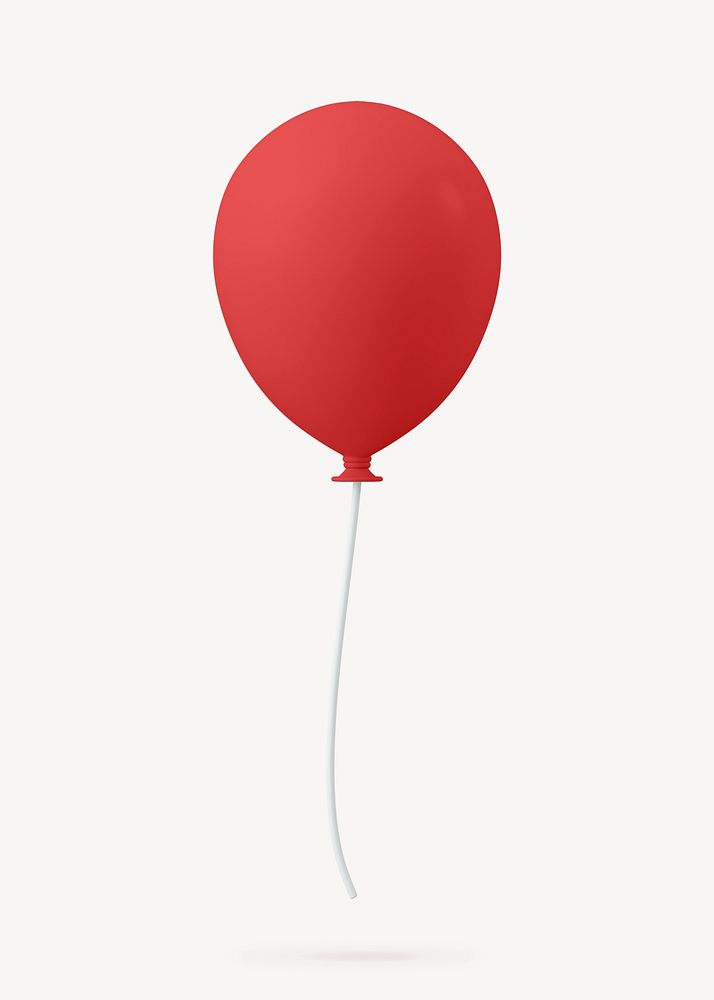 Red balloon design element, 3d | Premium PSD - rawpixel
