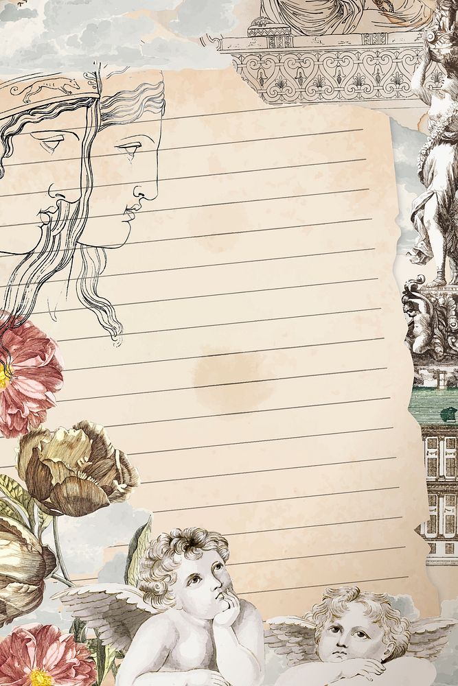 Vintage frame digital journal ruled | Premium Vector - rawpixel