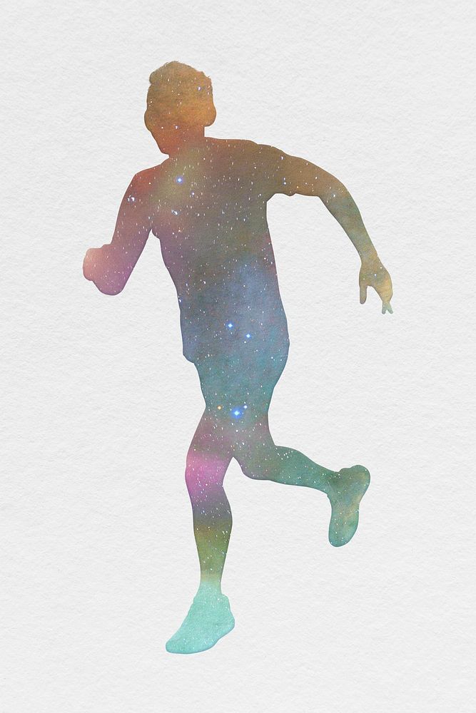 Galaxy man silhouette isolated, holographic | Premium PSD - rawpixel