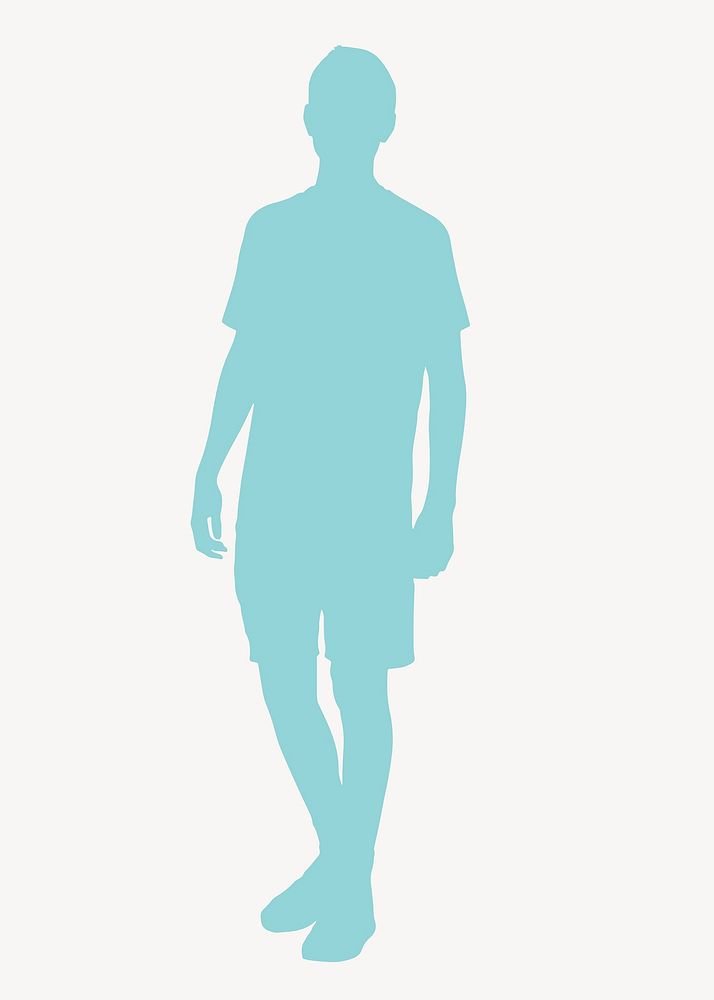 Blue man silhouette collage element | Premium Vector - rawpixel