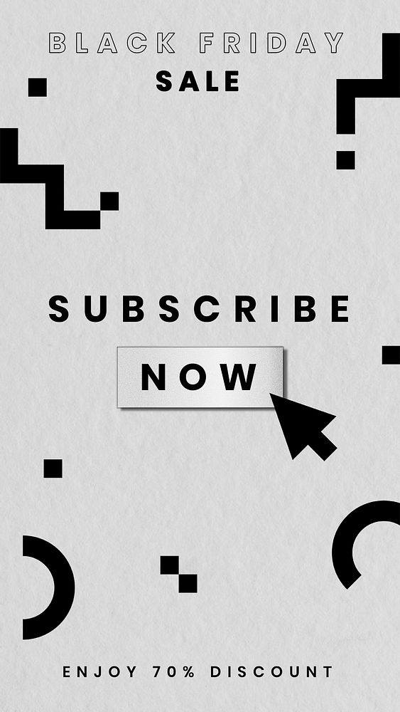 Subscribe now Black Friday psd | Premium PSD Template - rawpixel
