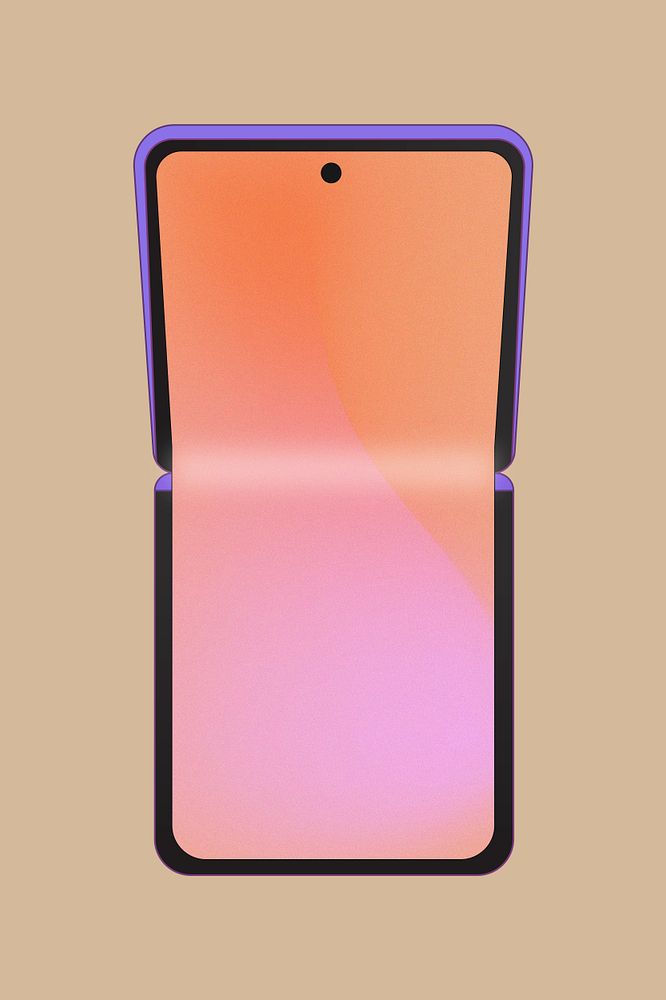Purple foldable phone, blank screen, | Free Photo - rawpixel