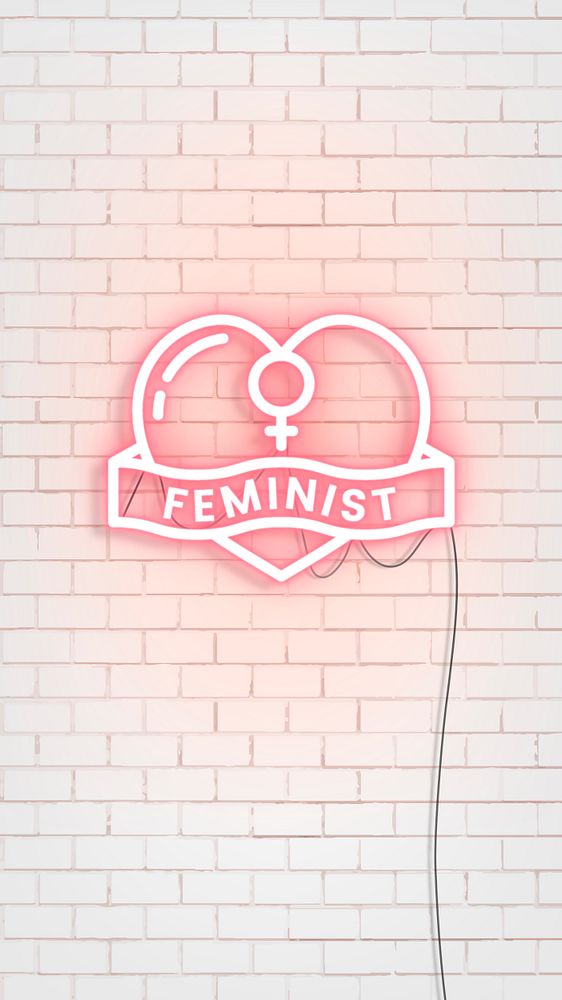Neon feminist sign design resource | Premium Vector - rawpixel