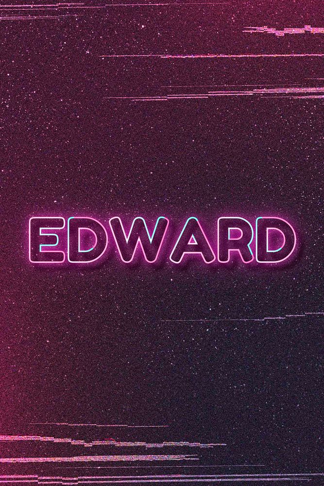 Edward word art vector neon | Free Photo - rawpixel