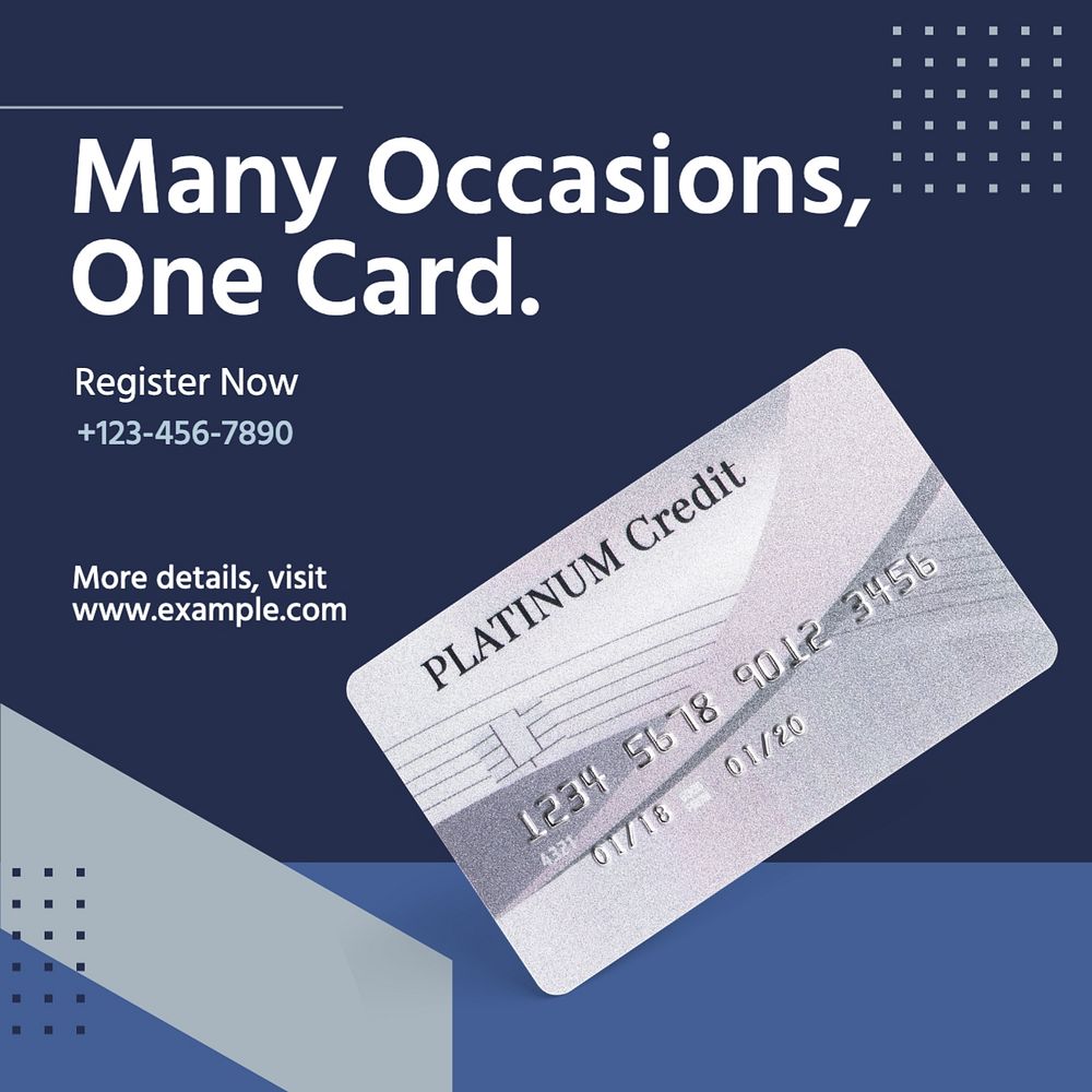 Credit card Instagram post template, | Premium Editable Template - rawpixel