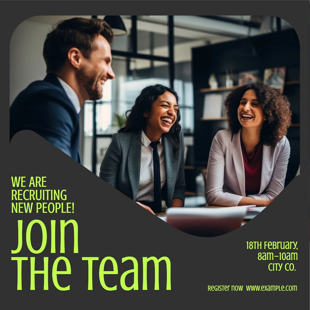 Join team Instagram post template, | Premium Editable Template - rawpixel