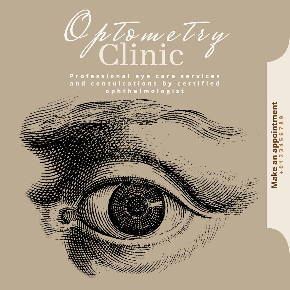 Eye clinic Facebook post template, | Premium Editable Template - rawpixel