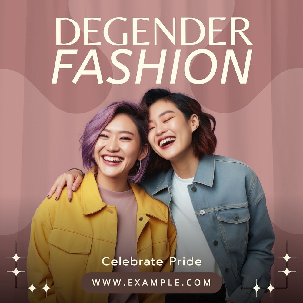 Degender fashion Instagram post template, | Premium Editable Template ...