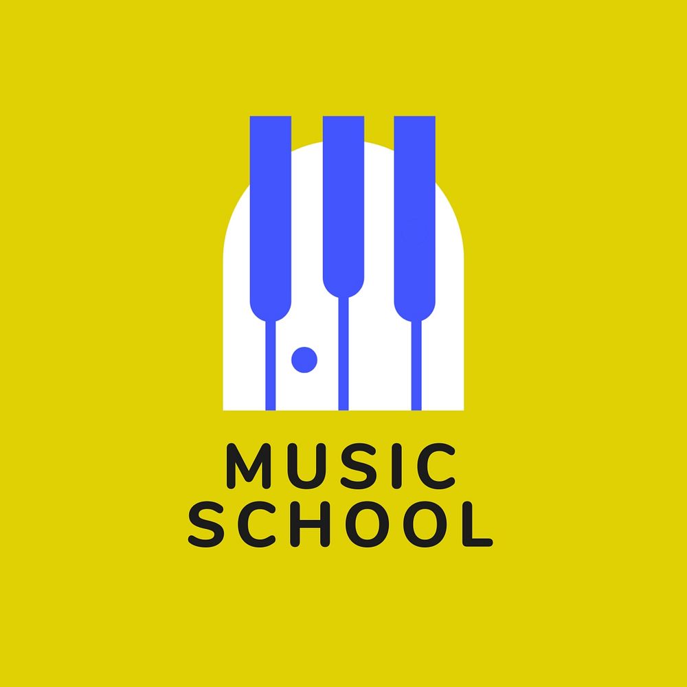 Music school logo template, abstract | Premium Logo Maker - rawpixel