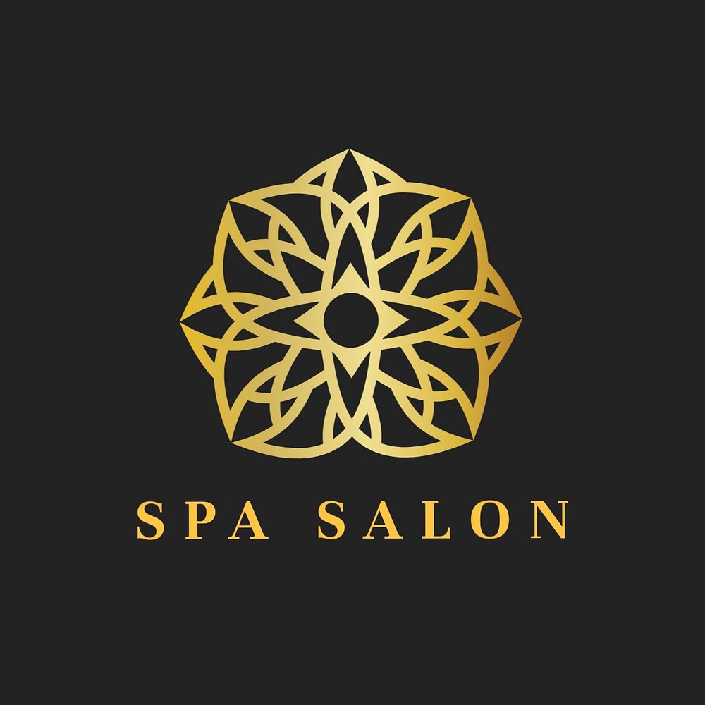 Wellness spa flower logo template, | Premium Logo Maker - rawpixel