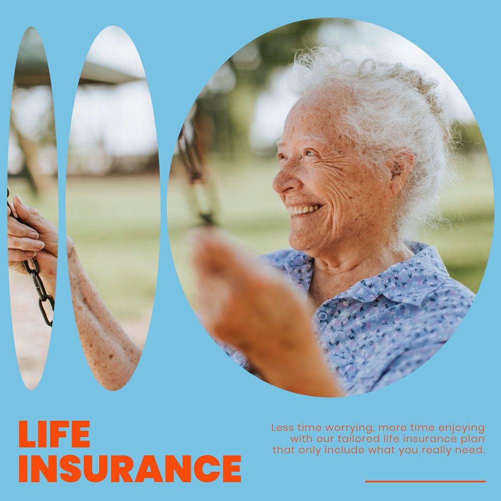 Life insurance Instagram post template, | Premium Editable Template ...