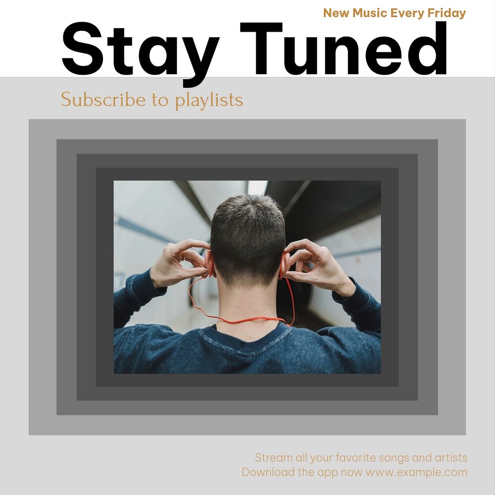 Stay tuned Instagram post template, | Premium Editable Template - rawpixel