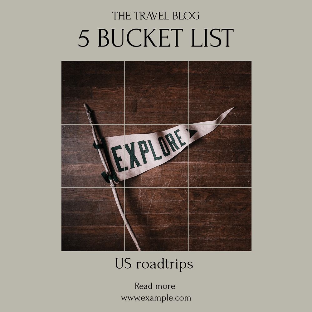 Bucket list Instagram post template, | Premium Editable Template - rawpixel