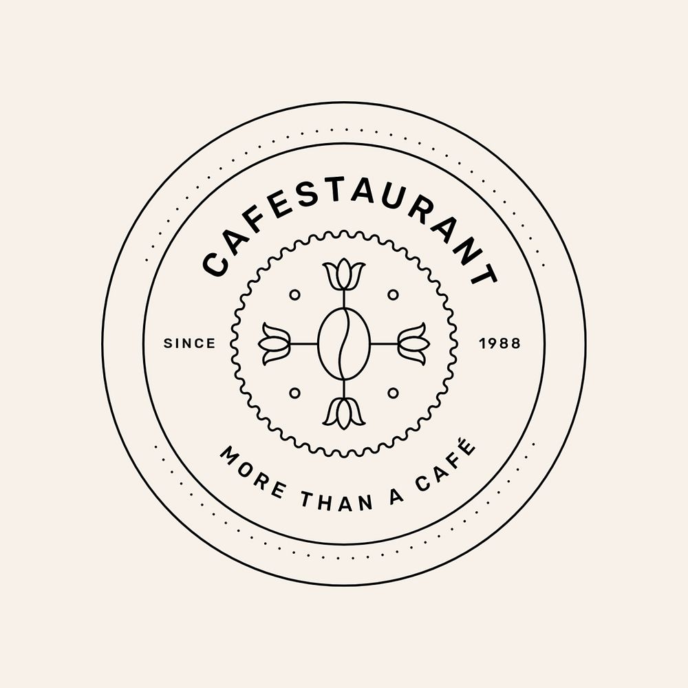 Cafe & restaurant editable logo | Premium Logo Maker - rawpixel