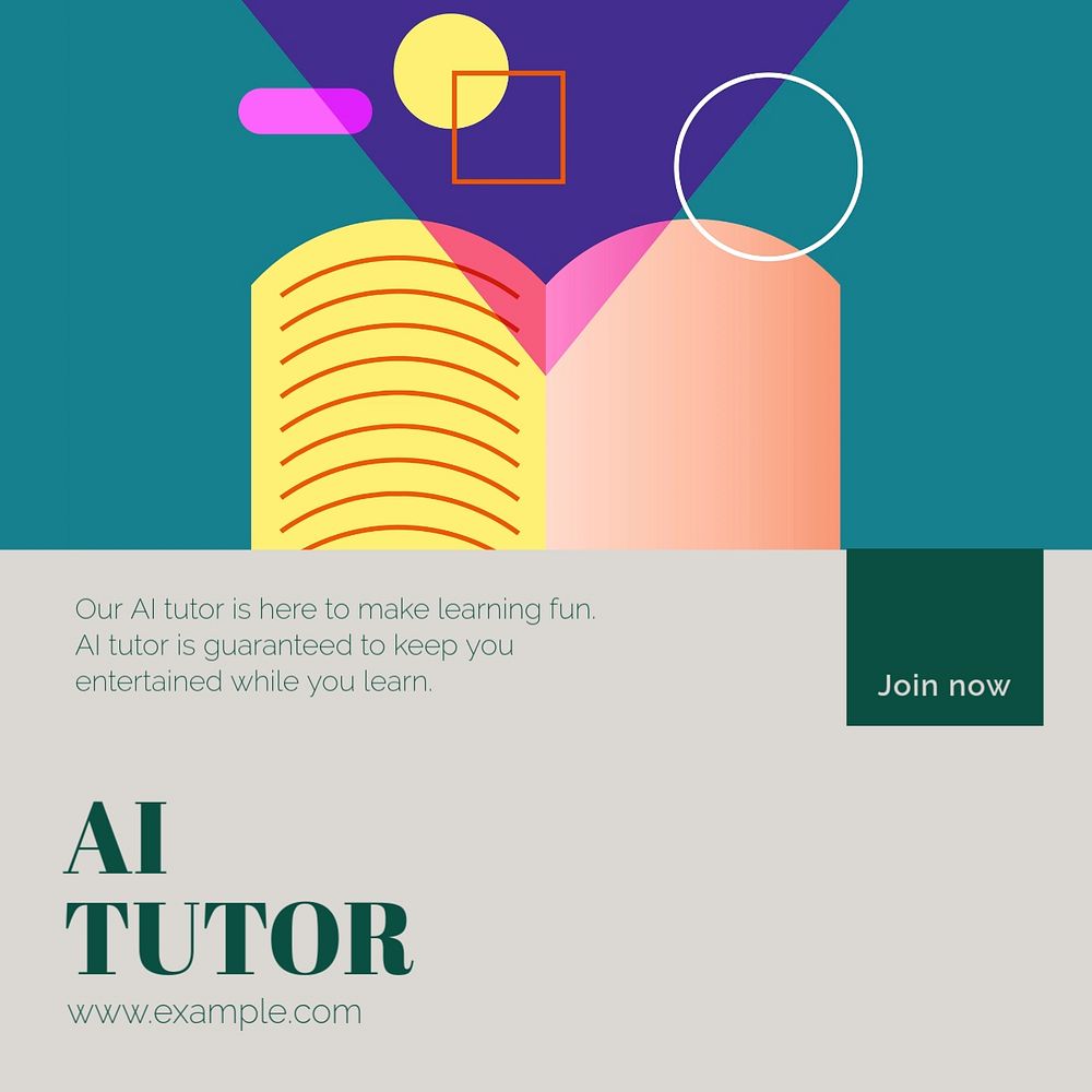 Ai tutor technology Facebook post | Premium Editable Template - rawpixel