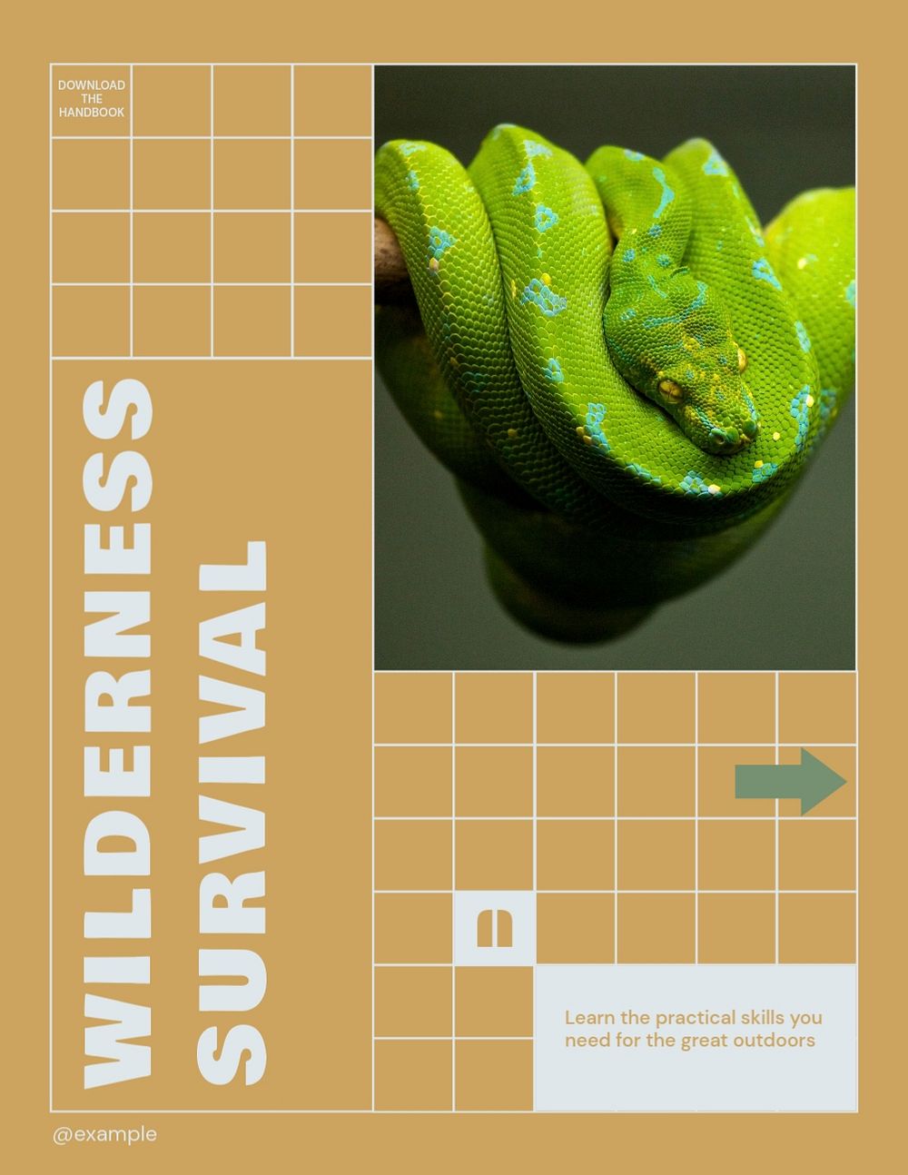 Wilderness survival flyer template, editable | Premium Editable ...