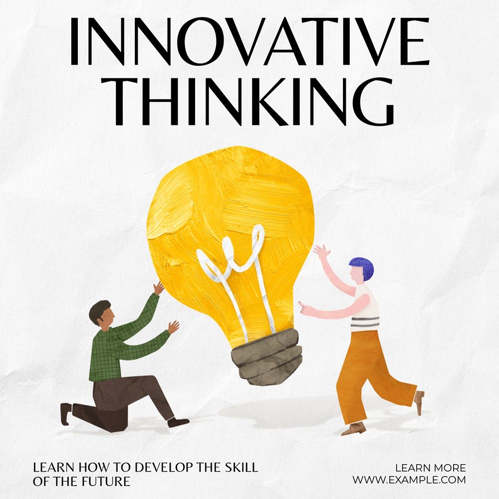 Innovative thinking Instagram post template | Premium Editable Template ...