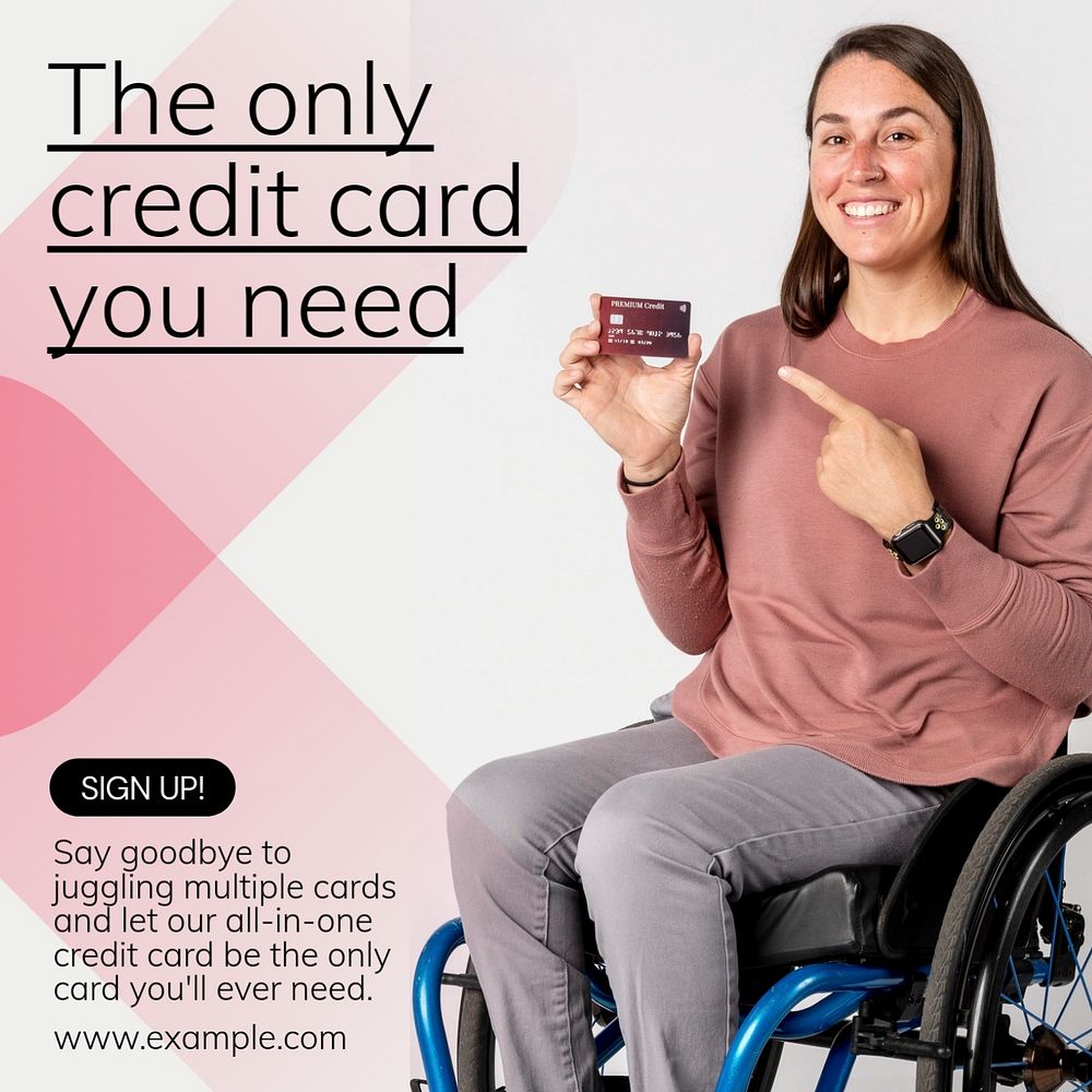 Credit card promotion Instagram post | Premium Editable Template - rawpixel