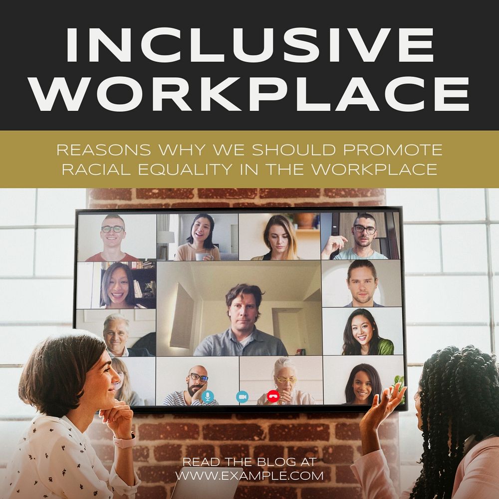 Inclusive workplace Instagram post template, | Premium Editable Template - rawpixel