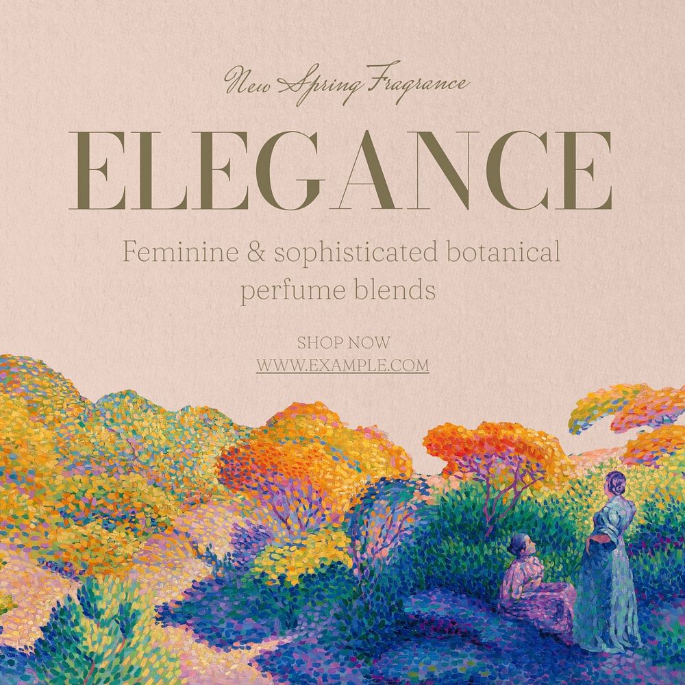 Spring fragrance Instagram post template, | Premium Editable Template ...