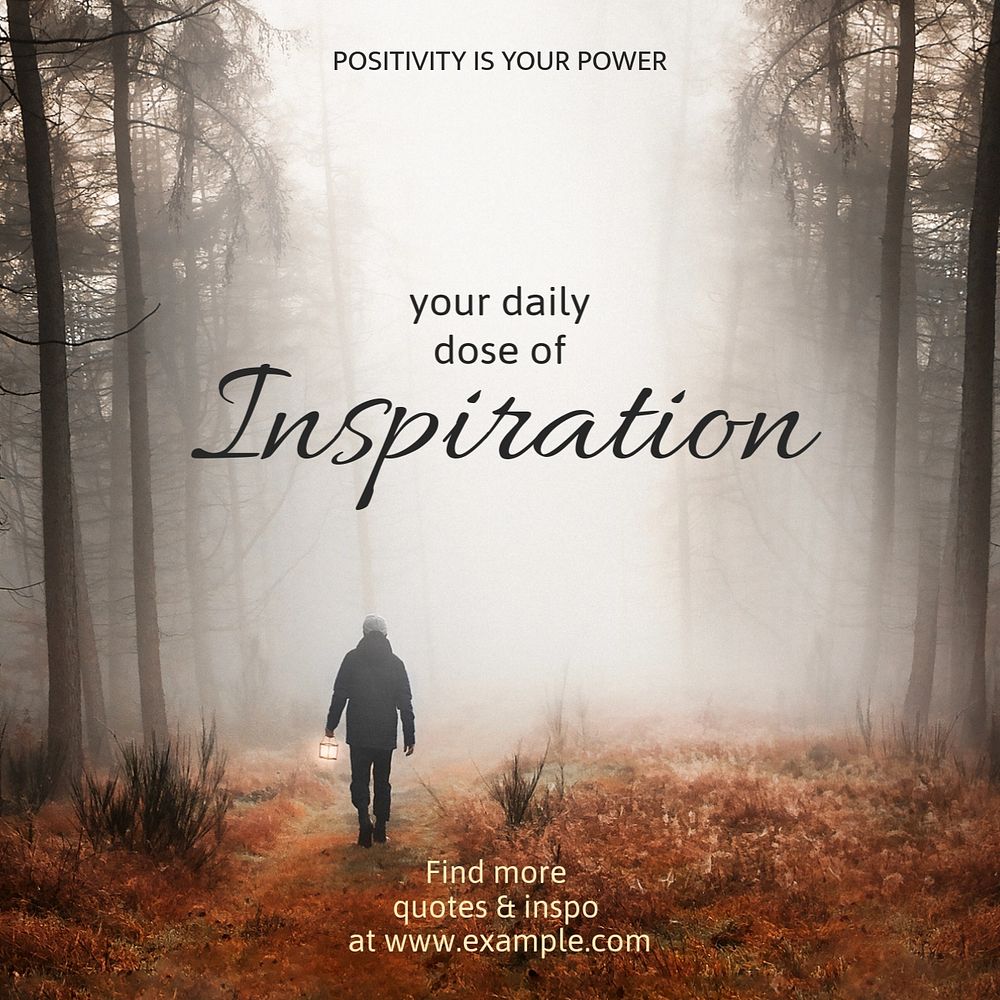 Inspiration Instagram post template, editable | Premium Editable ...