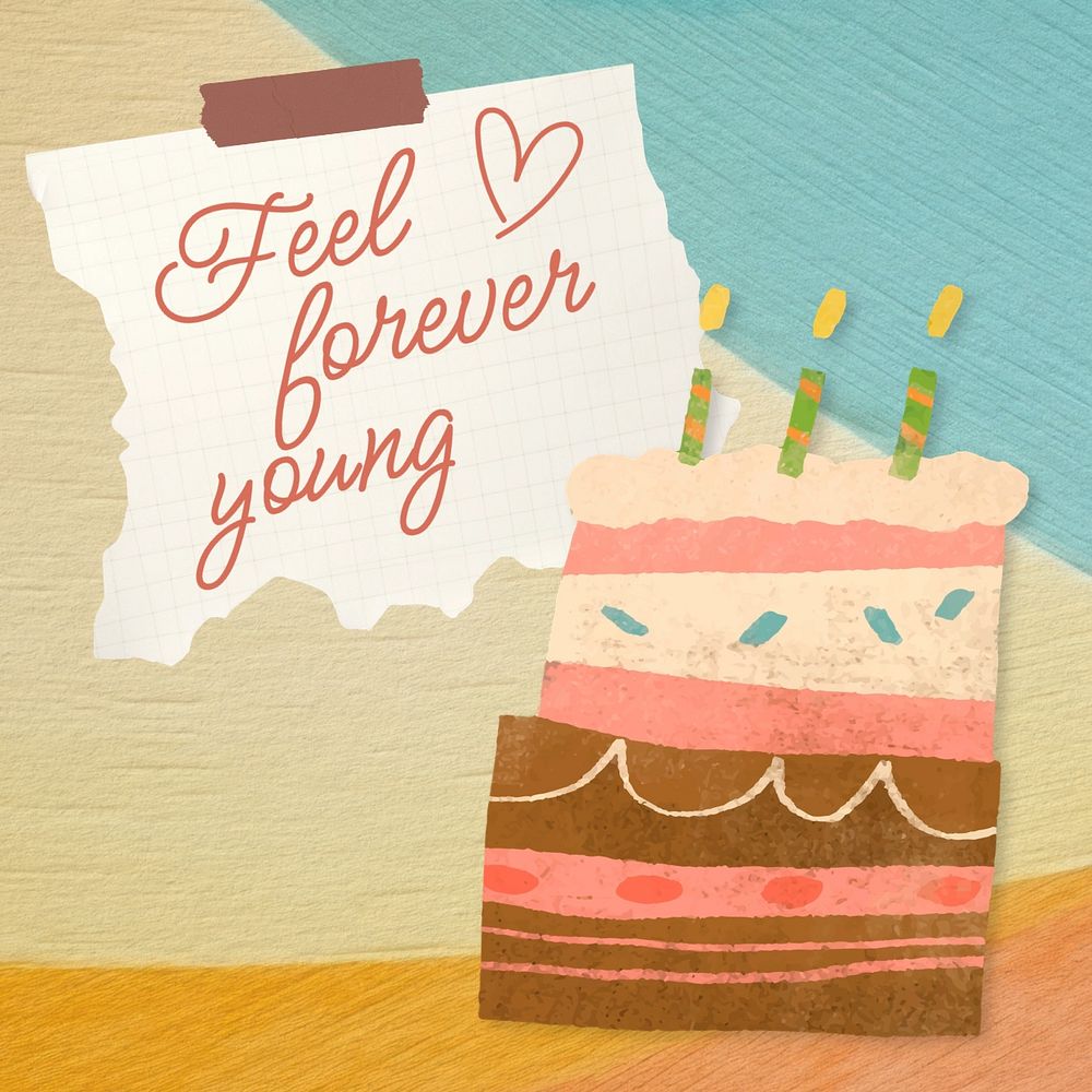 Feel forever young Instagram post | Premium Editable Template - rawpixel