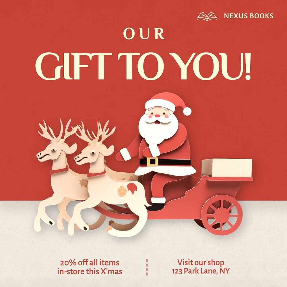 Gift voucher Instagram post template | Premium Editable Template - rawpixel