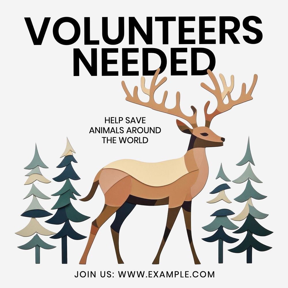 Volunteers needed Instagram post template | Free Editable Template ...