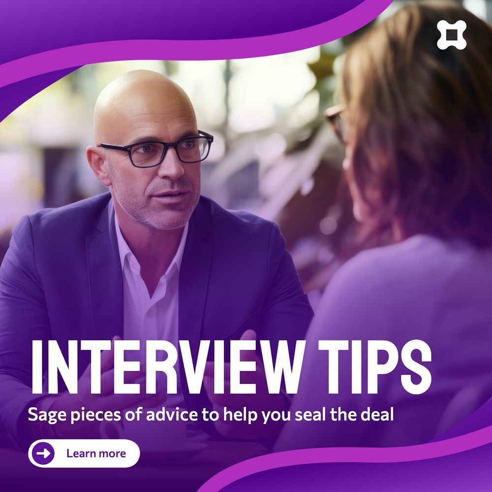 Job interview Instagram post template | Premium Editable Template ...