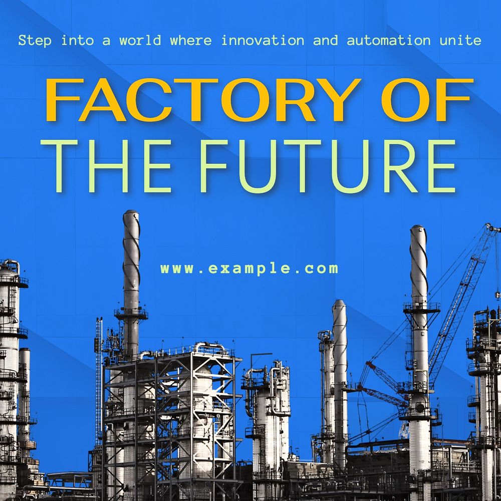 Smart factory Instagram post template | Premium Editable Template ...