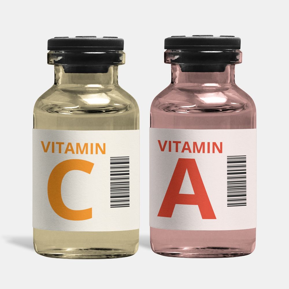 Vitamin injection label mockup, editable | Premium Mockup Generator ...