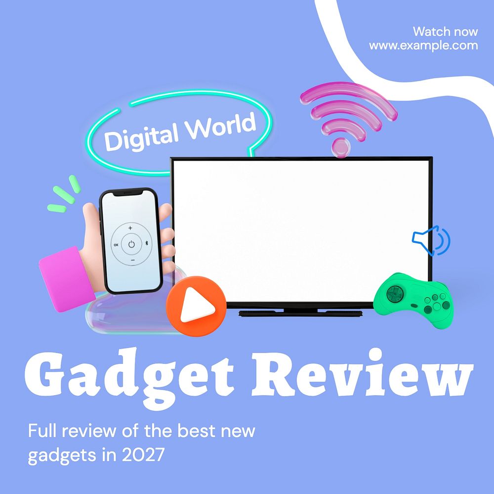 Gadget review Facebook post template | Premium Editable Template - rawpixel