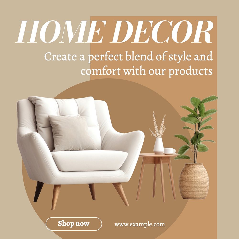 Home decor Instagram post template | Premium Editable Template - rawpixel
