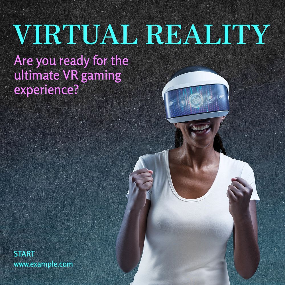 Virtual reality Instagram post template | Premium Editable Template ...