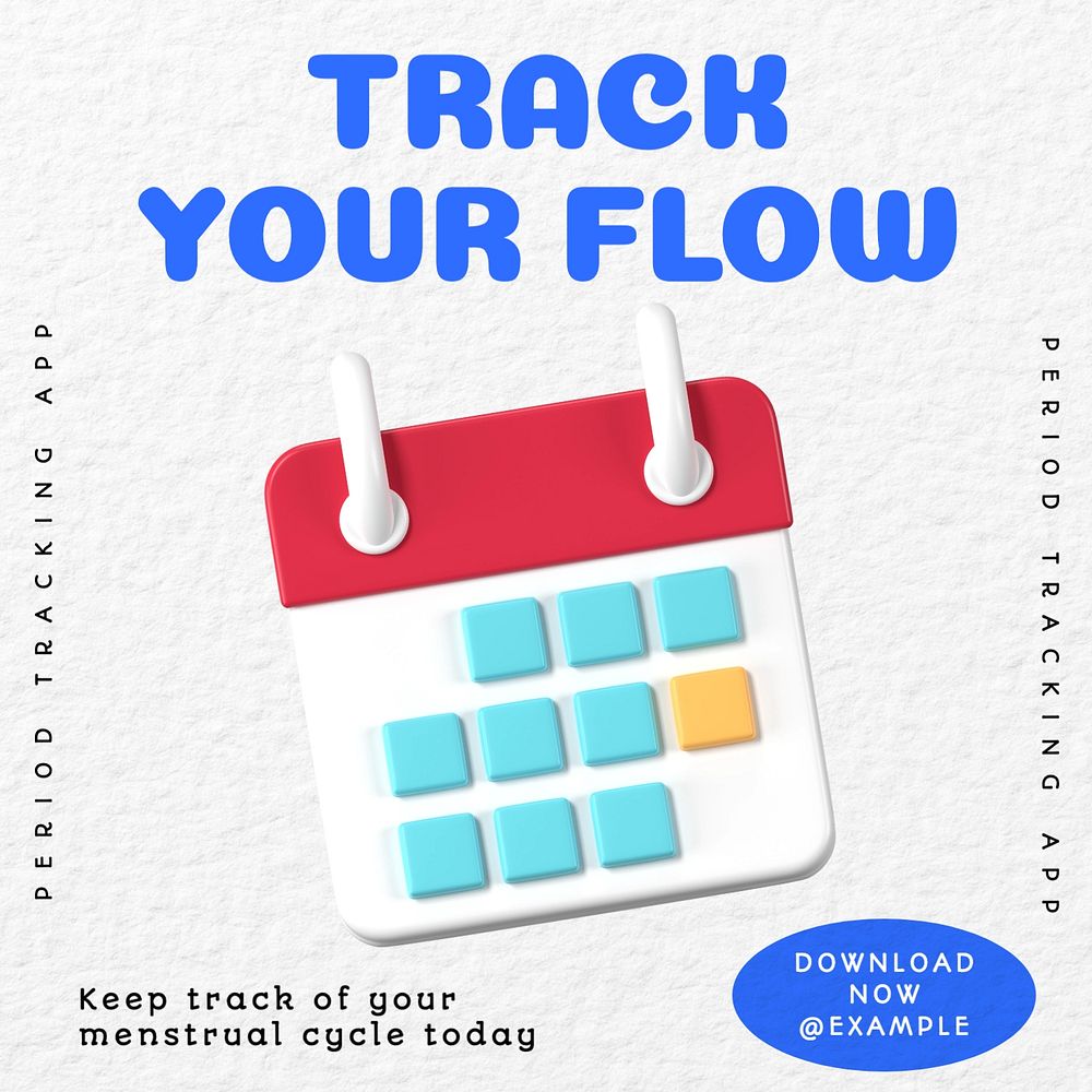 Period tracker Instagram post template | Premium Editable Template ...