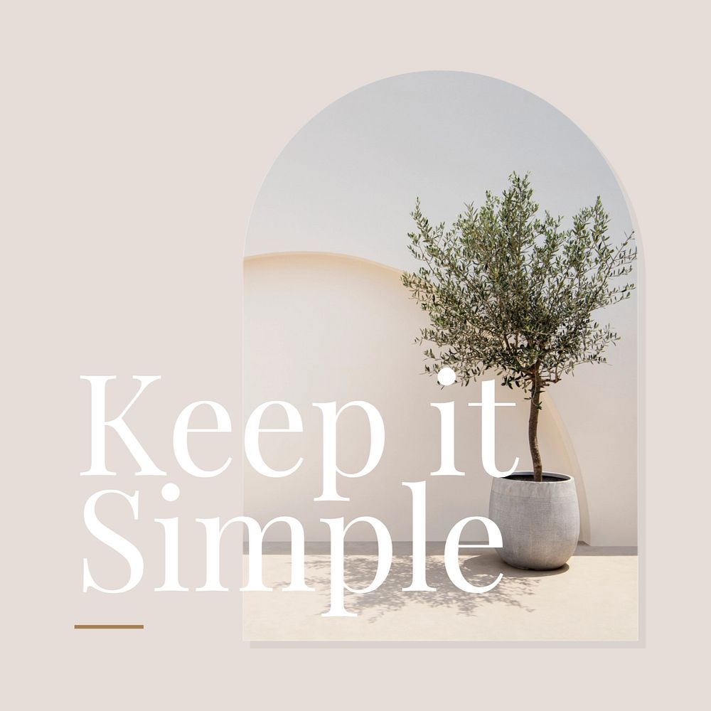 Keep it simple Instagram post | Premium Editable Template - rawpixel