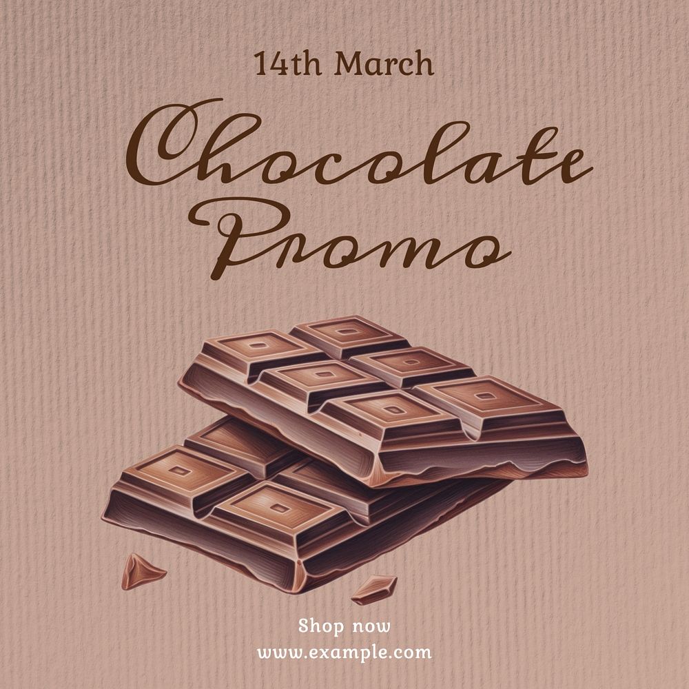 Chocolate promotion Instagram post template | Premium Editable Template ...