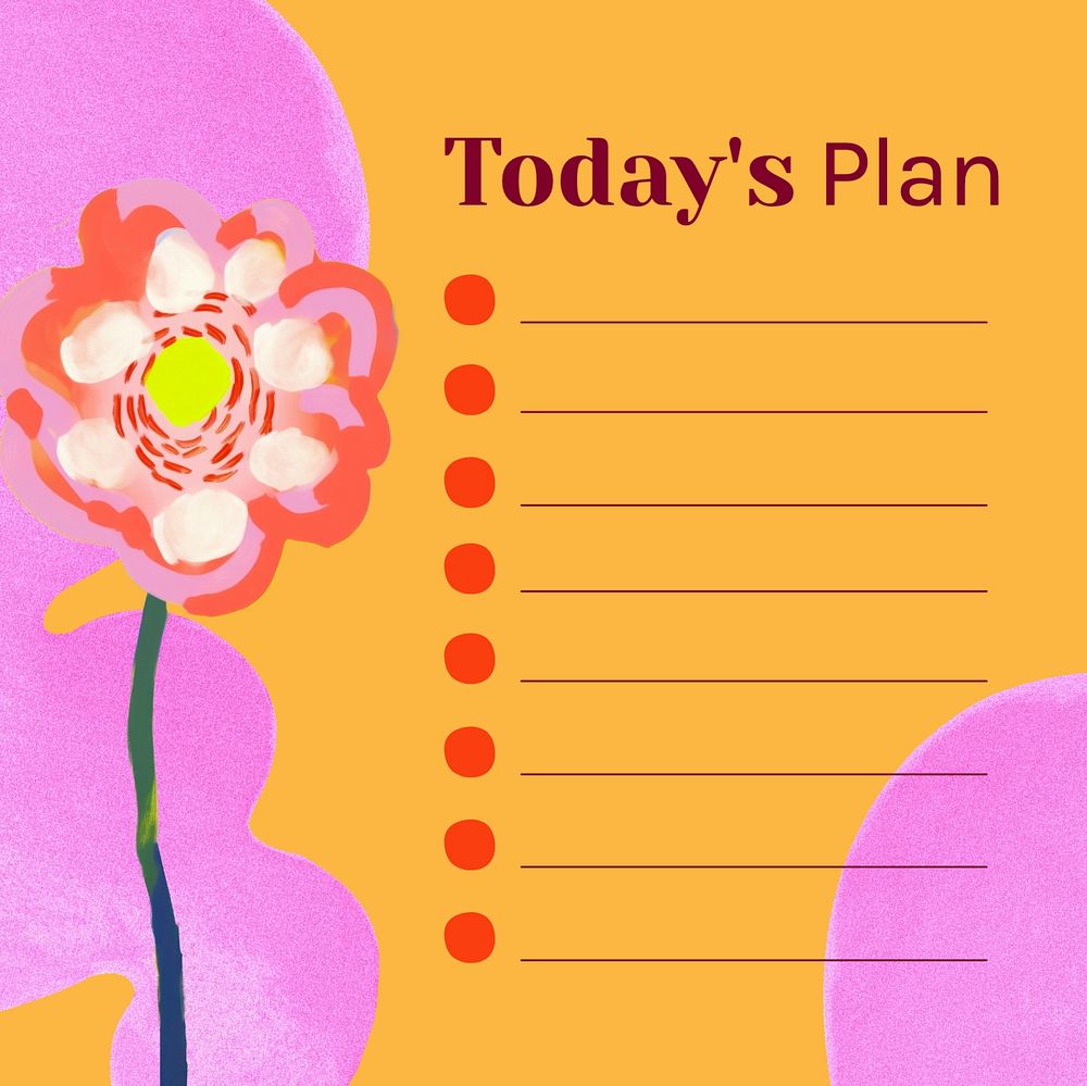 Today's plan Instagram post template | Premium Editable Template - rawpixel