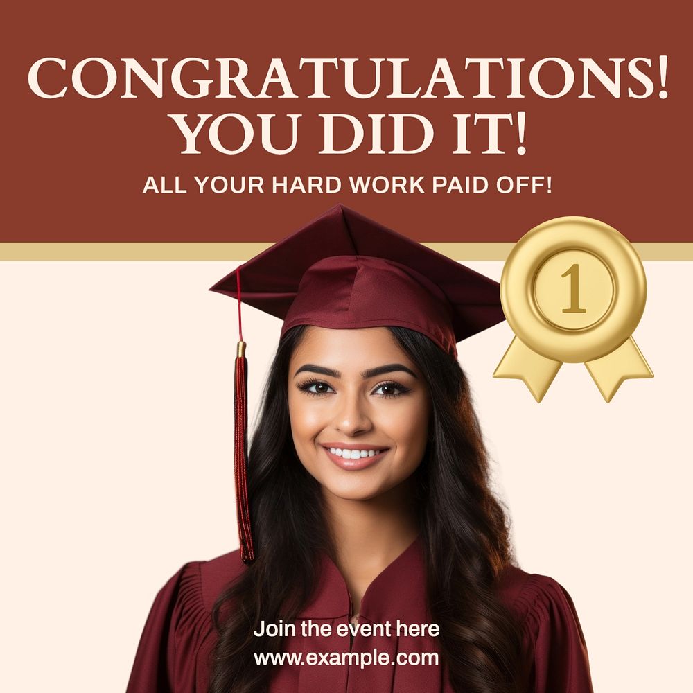Graduation Instagram post template | Premium Editable Template - rawpixel