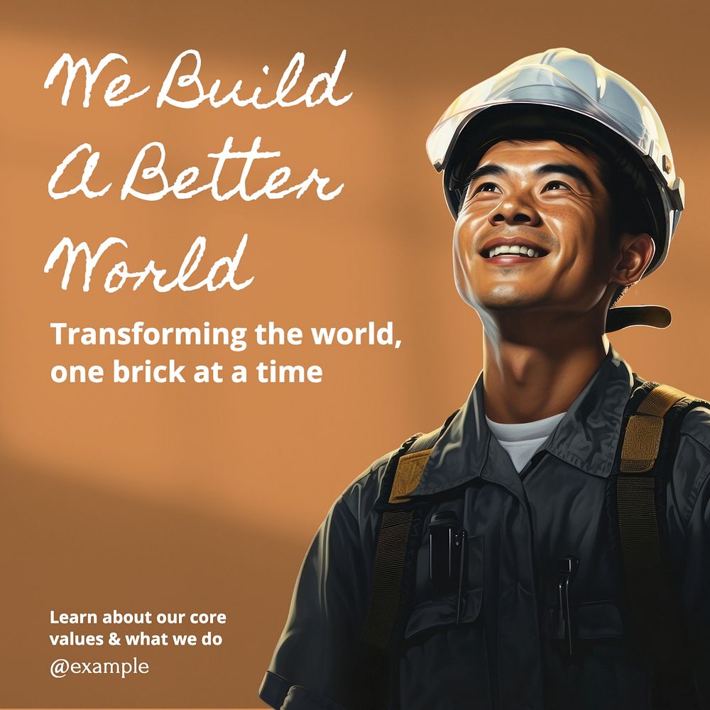 Construction & building Instagram post | Premium Editable Template ...