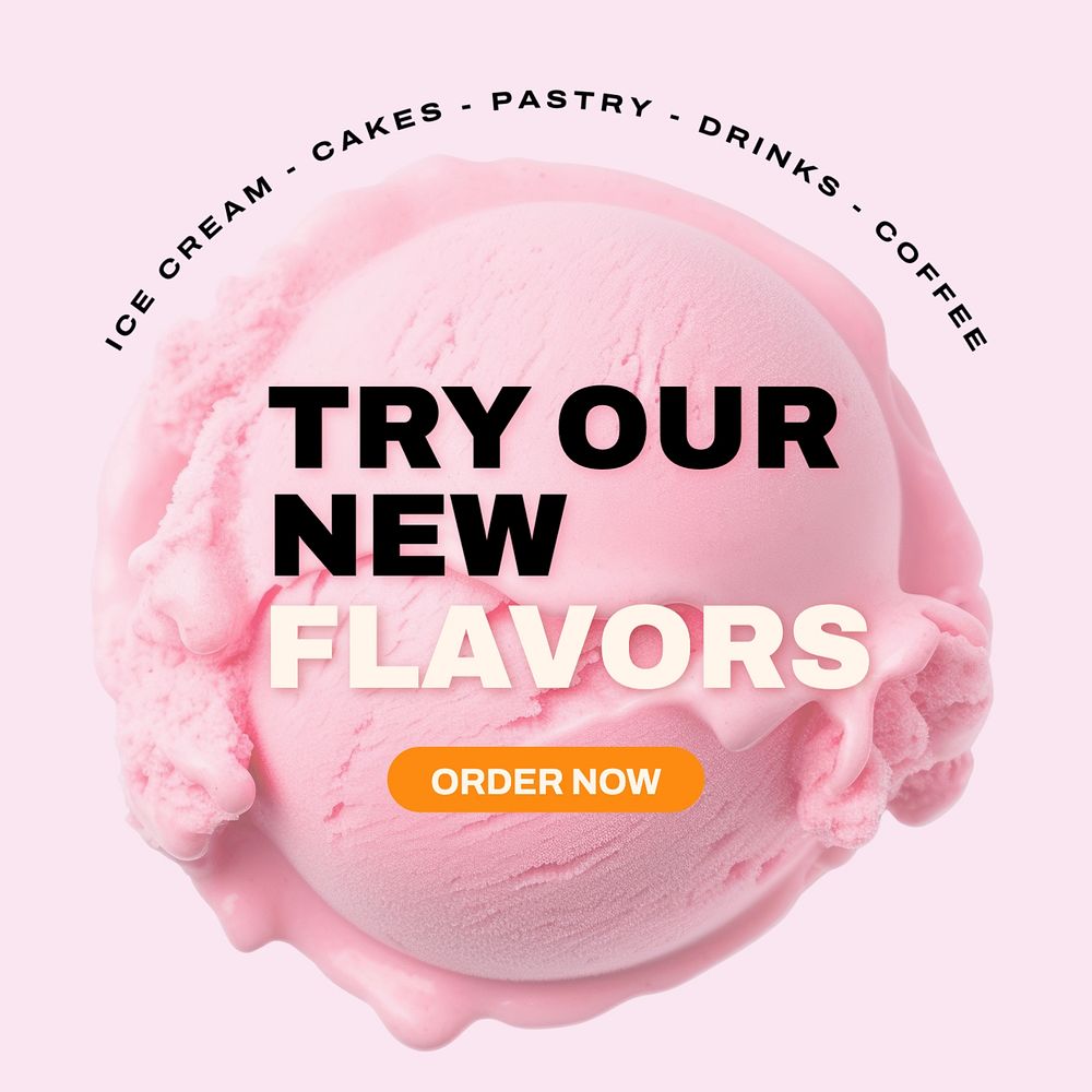 New flavors Instagram post template | Premium Editable Template - rawpixel
