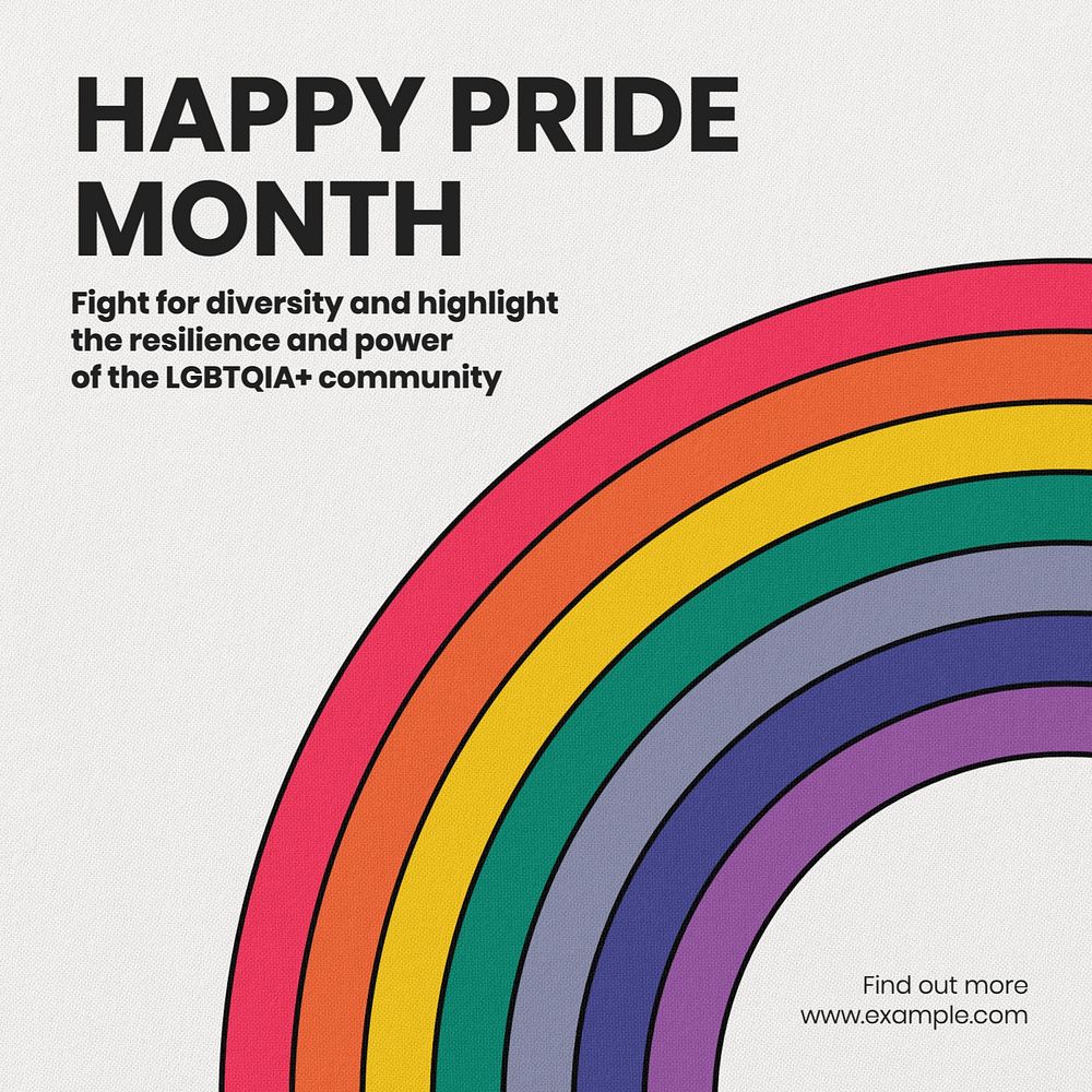 Happy pride month Instagram post | Premium Editable Template - rawpixel